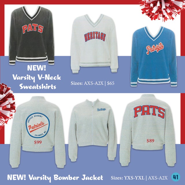 Varsity V-Neck Sweaters & Bomber Jackets 41